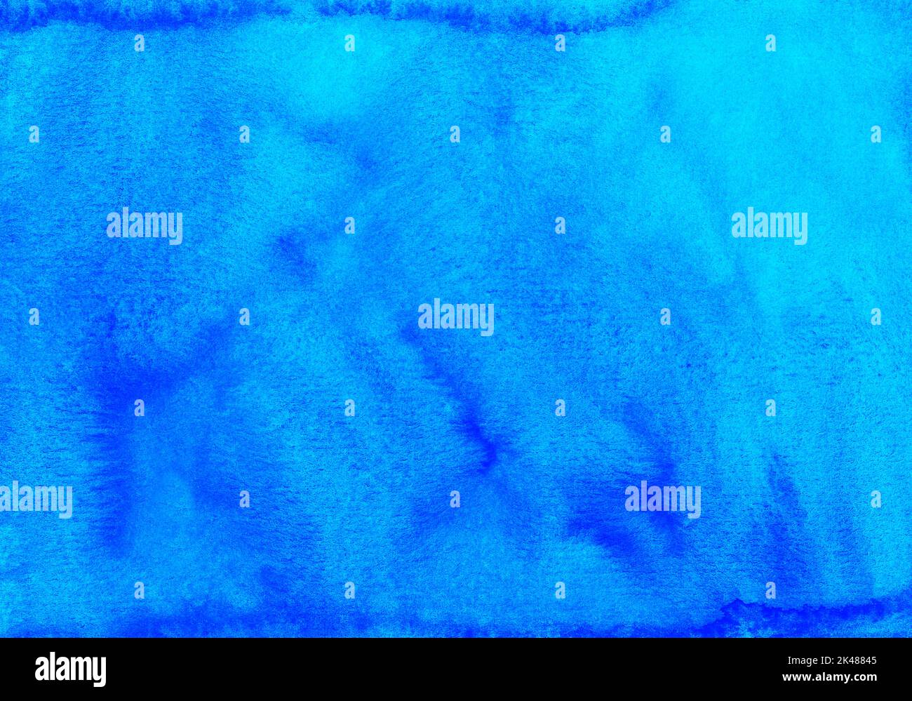 Watercolor bright blue background texture. Aquarelle abstract deep blue ...