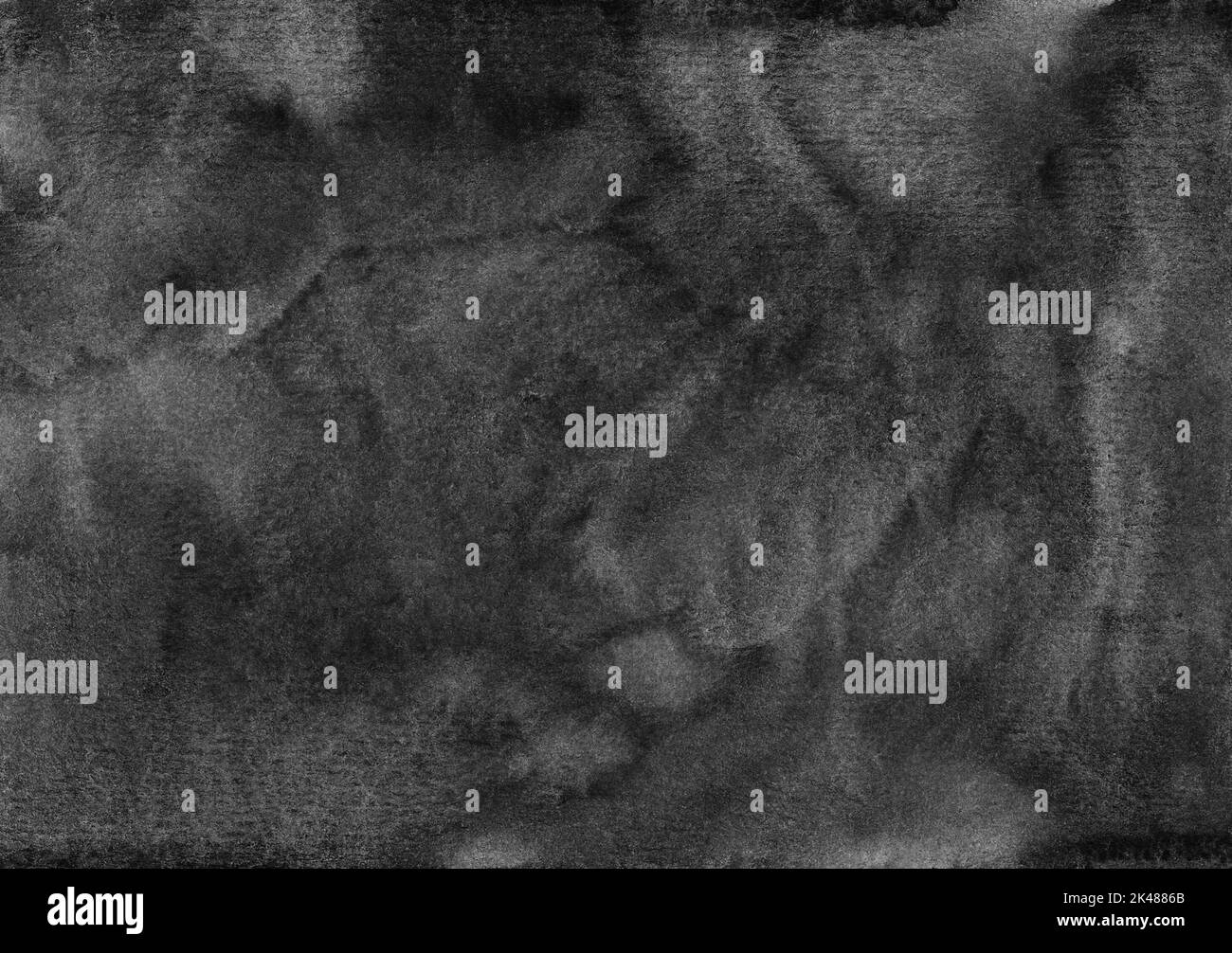 Black aquarelle paint stains background. Dark overlay texture ...