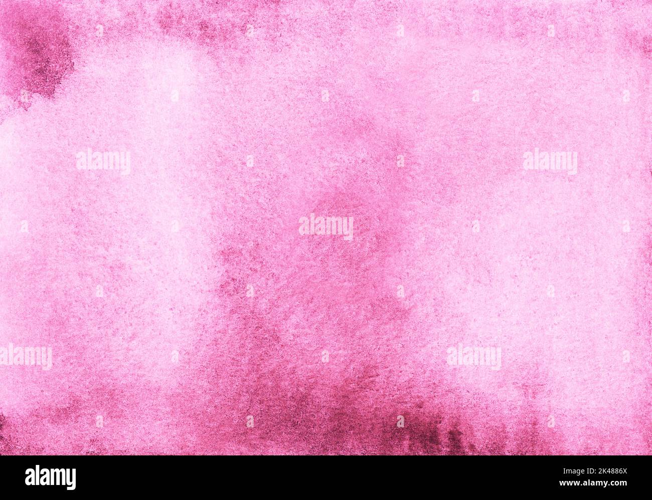 Watercolor light pink background stains on paper. Rough pink texture ...
