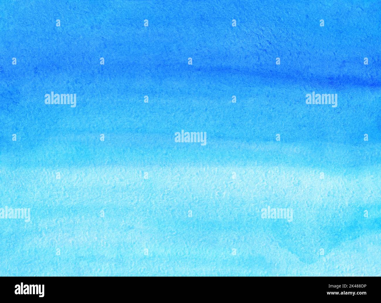 Watercolor blue ombre background hand painted. Aquarelle sky blue ...