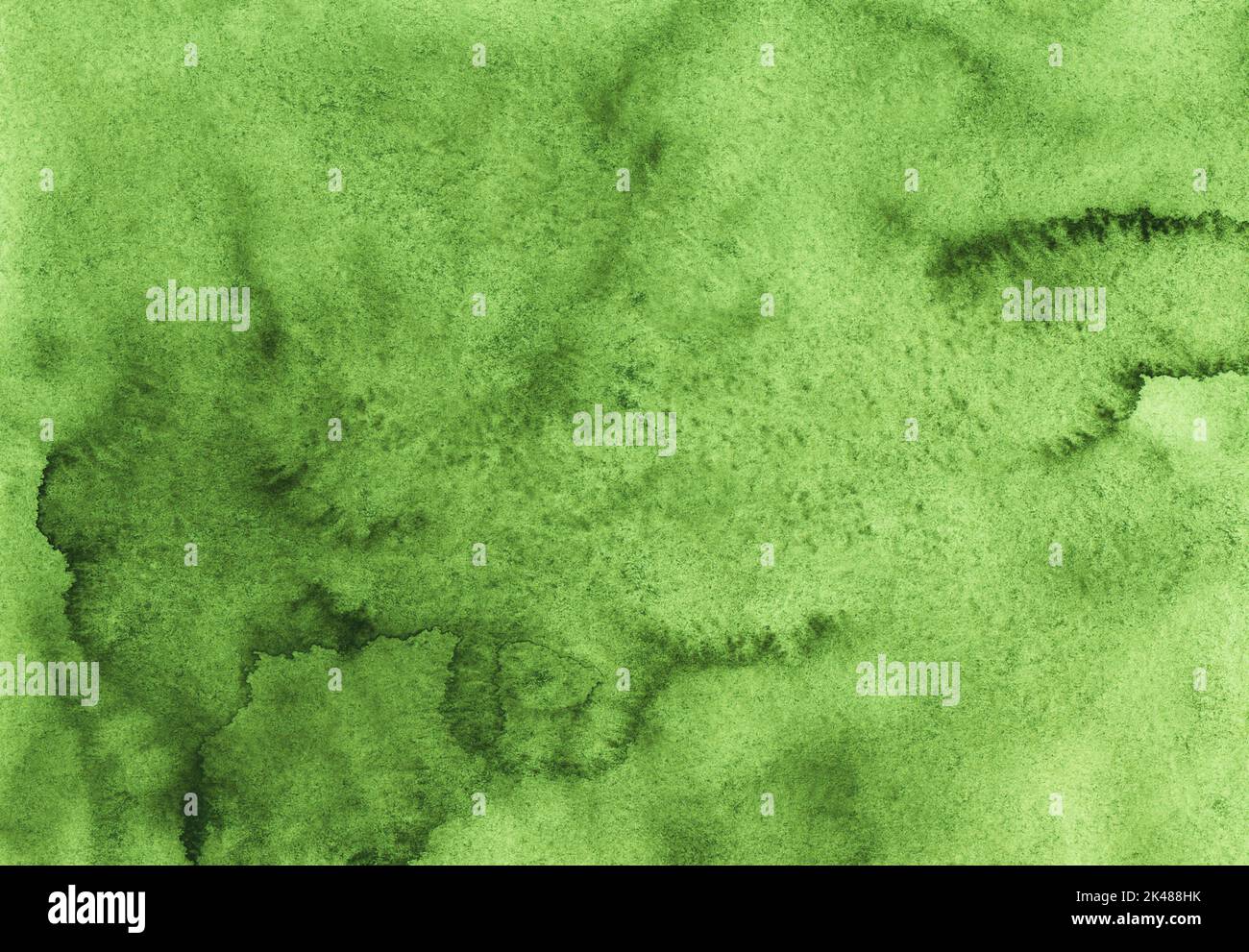 Watercolor green background texture. Aquarelle dirty green color ...