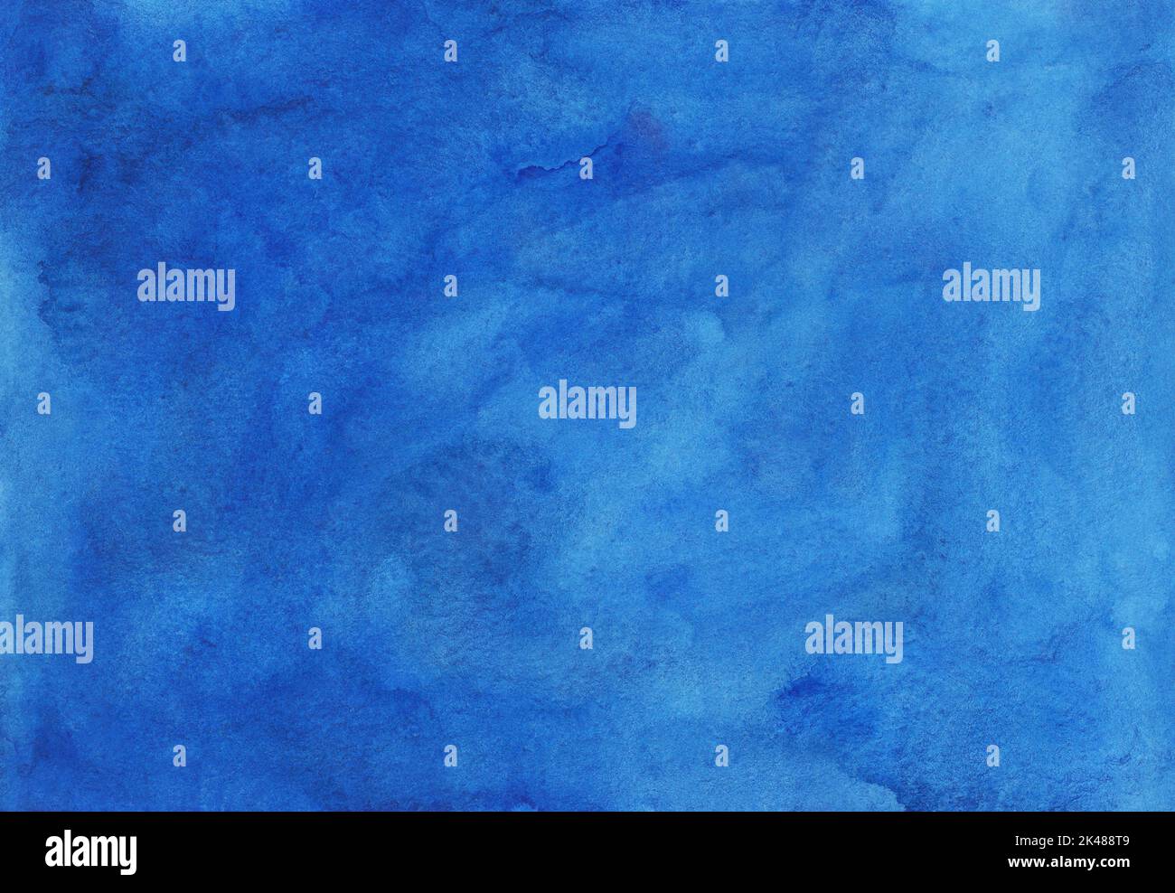 Watercolor sky blue background texture hand painted. Cerulean stains on ...