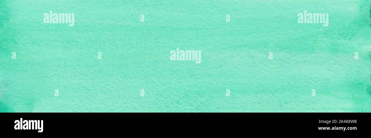 Watercolor mint green banner background. Stains on paper Stock Photo ...