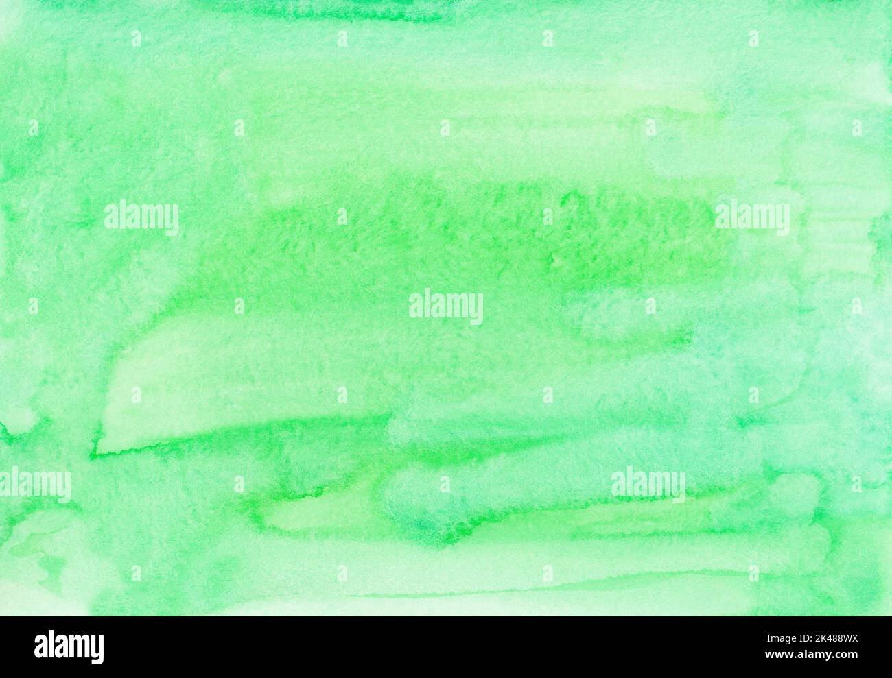 Watercolor light green blue background painting. Watercolour pastel ...