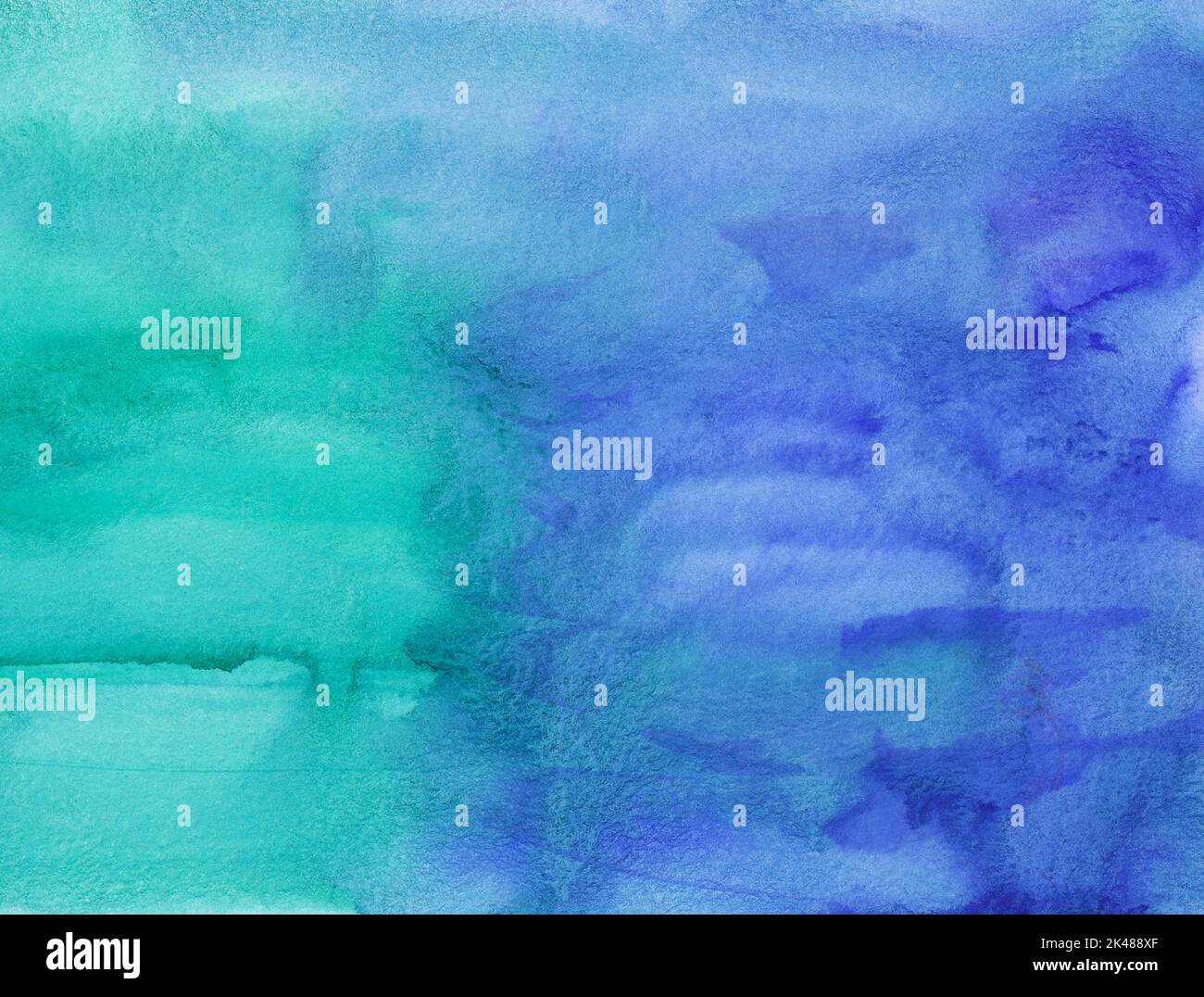 Watercolor blue and turquoise background painting texture. Multicolored ...