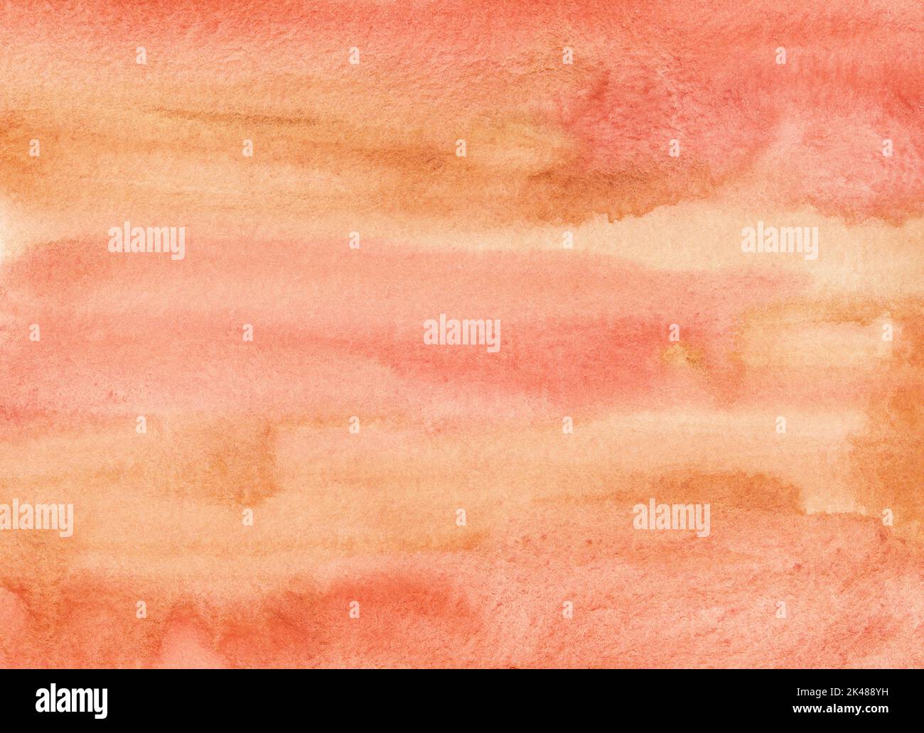 Watercolor light coral, peach and brown background painting texture ...