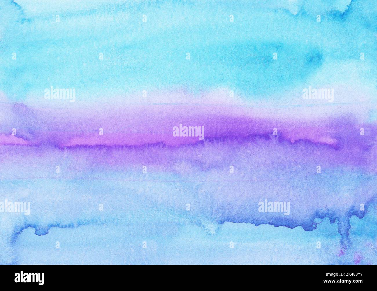 Watercolor light blue and purple background painting texture ...