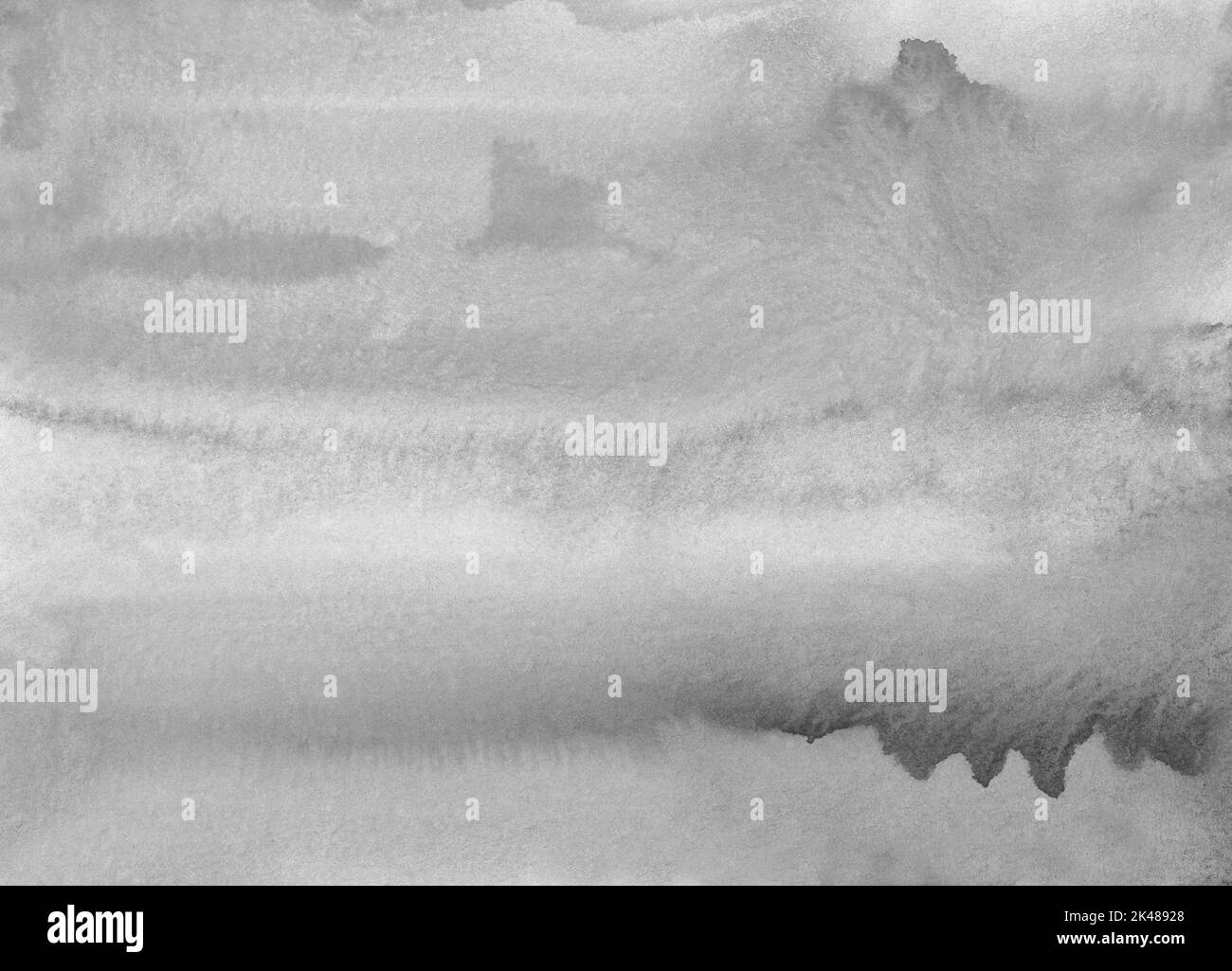 Watercolor gray stains on paper background texture. Monochrome grey ...
