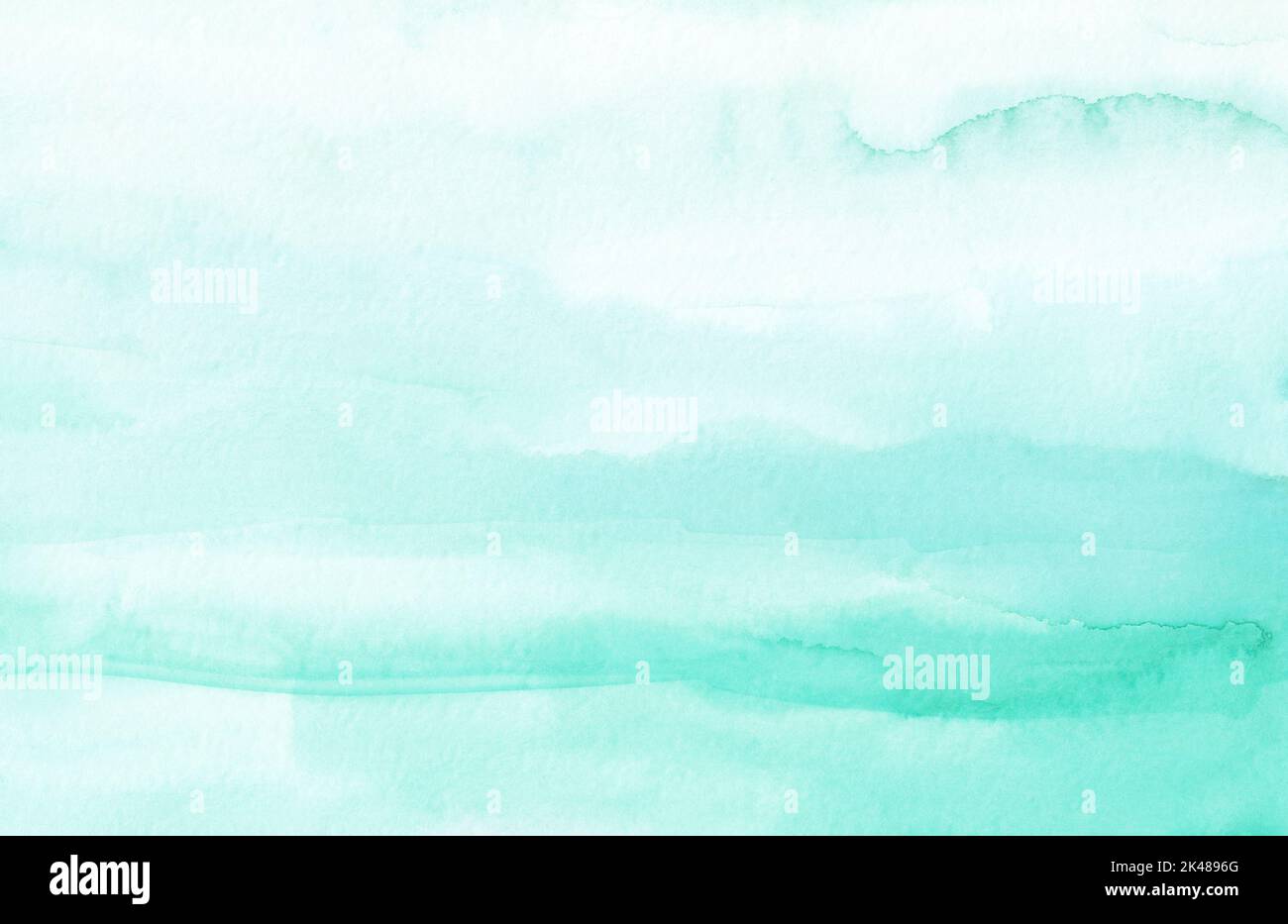 Watercolor mint green and white gradient background. Stains on paper ...
