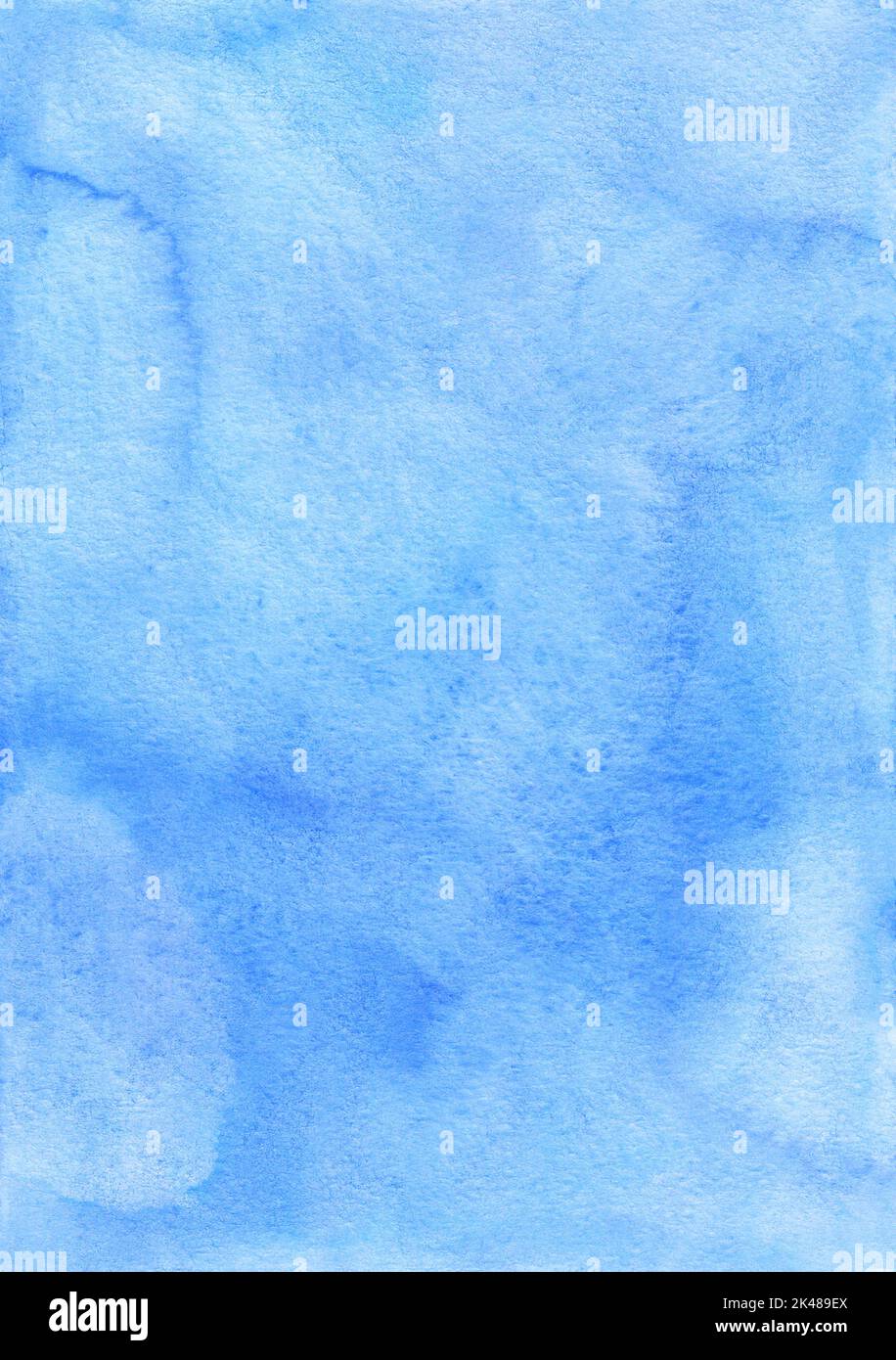 Abstract light sky blue watercolor background texture, hand painted ...