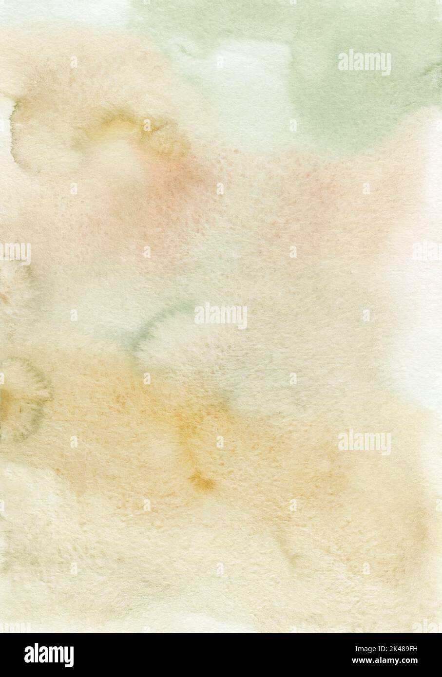 Abstract pastel brown-green watercolor background texture, hand painted ...