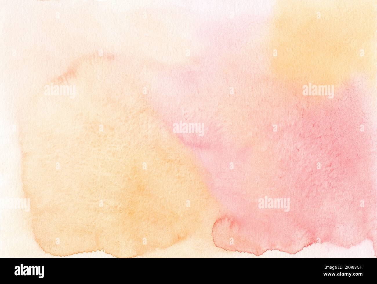 Watercolor gradient pastel orange-pink background texture, hand painted ...