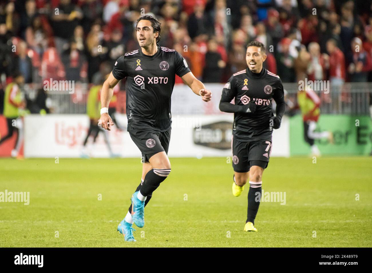 Jean Mota #7 (R) and Leonardo Campana #9 (L) of Inter Miami seen in ...