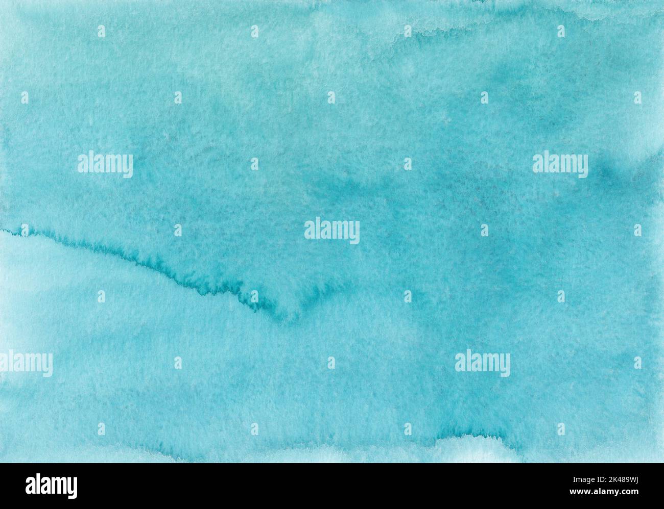 Watercolor sea blue background texture. Aquarelle cyan blue color ...