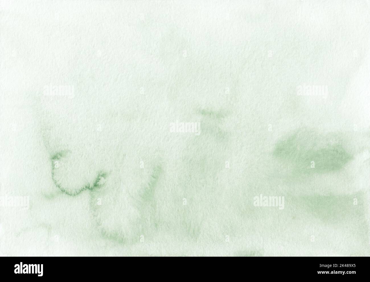 Watercolor green stains on white background texture. Light green liquid ...