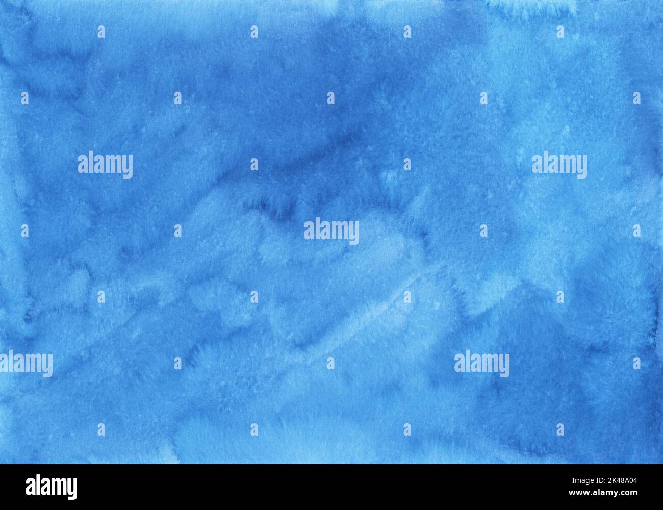 Watercolor deep sky blue background texture. Watercolour cerulean color ...