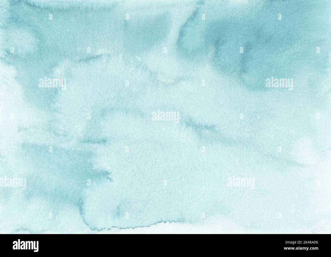 Sea green watercolor background with copy space, hand painted. Artistic ...