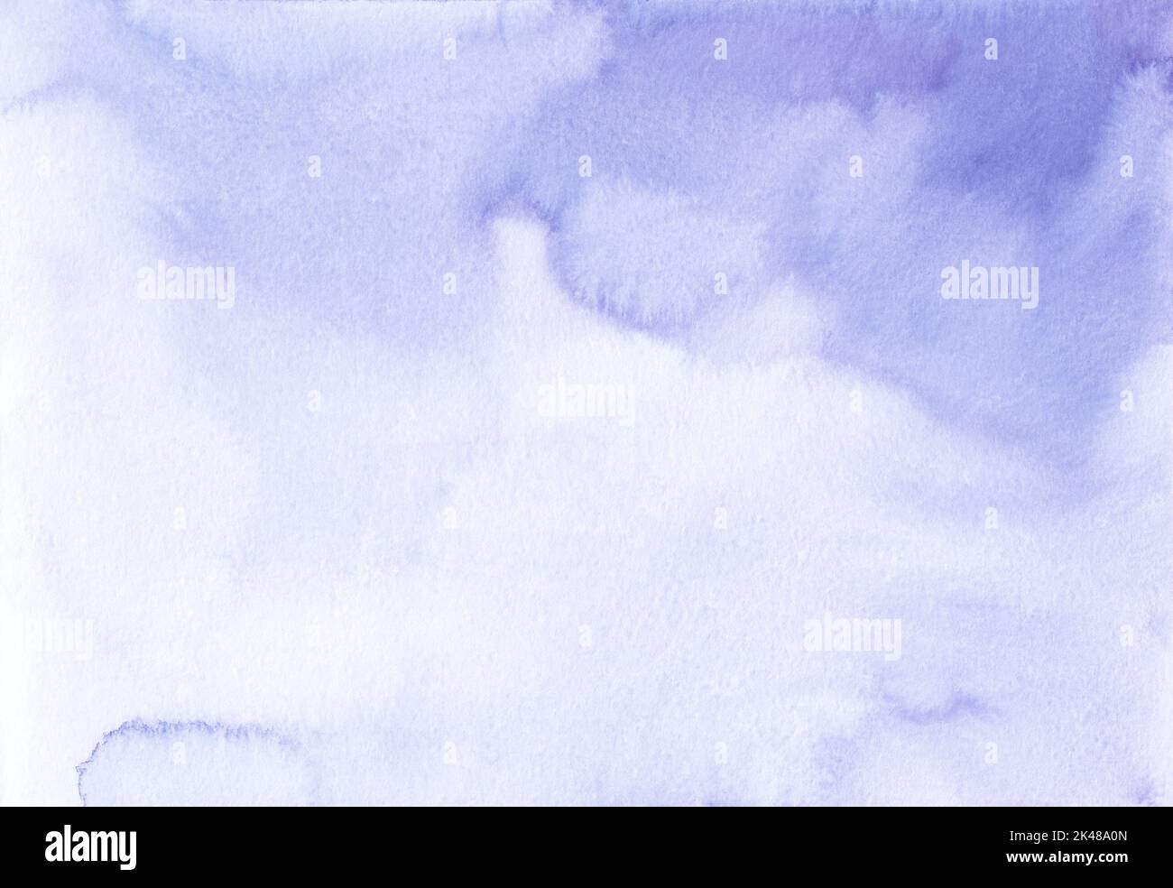 Watercolor light purple background painting with space for text ...