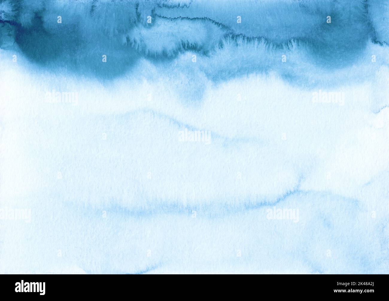 Watercolor blue and white ombre background texture. Sea blue gradient ...