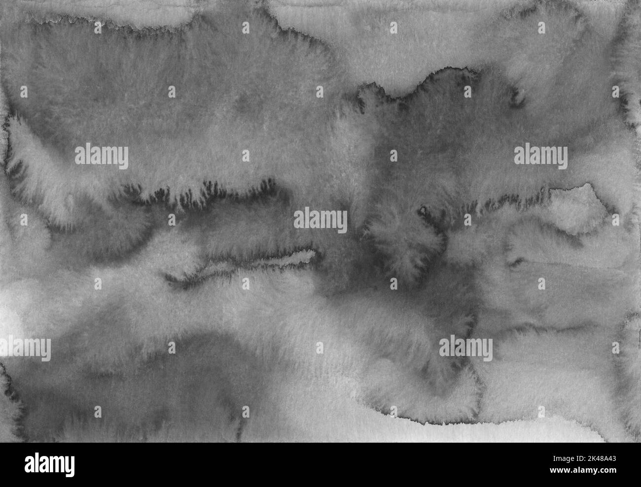 Watercolor dark gray background, stains on paper. Hand painted black ...