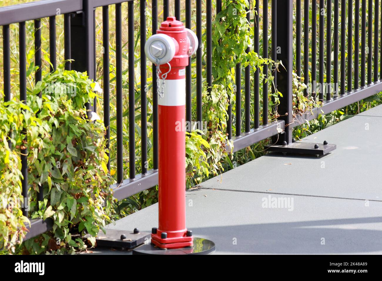 fire hydrant at platform on railway station Lansingerland-Zoetermeer in ...