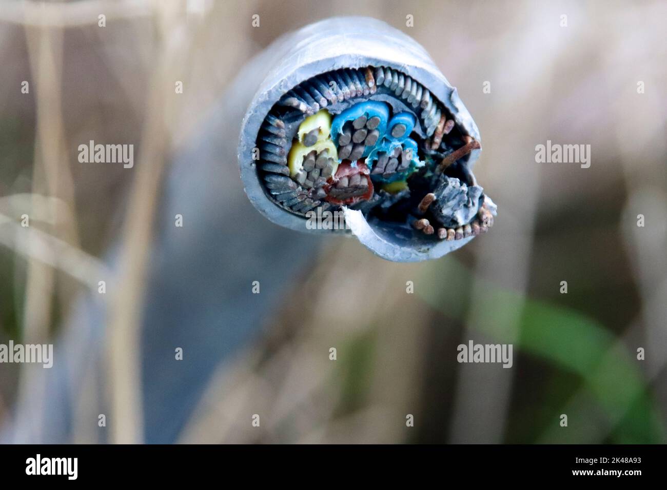 Electricity cable cut through and causing a short circuit in the ...