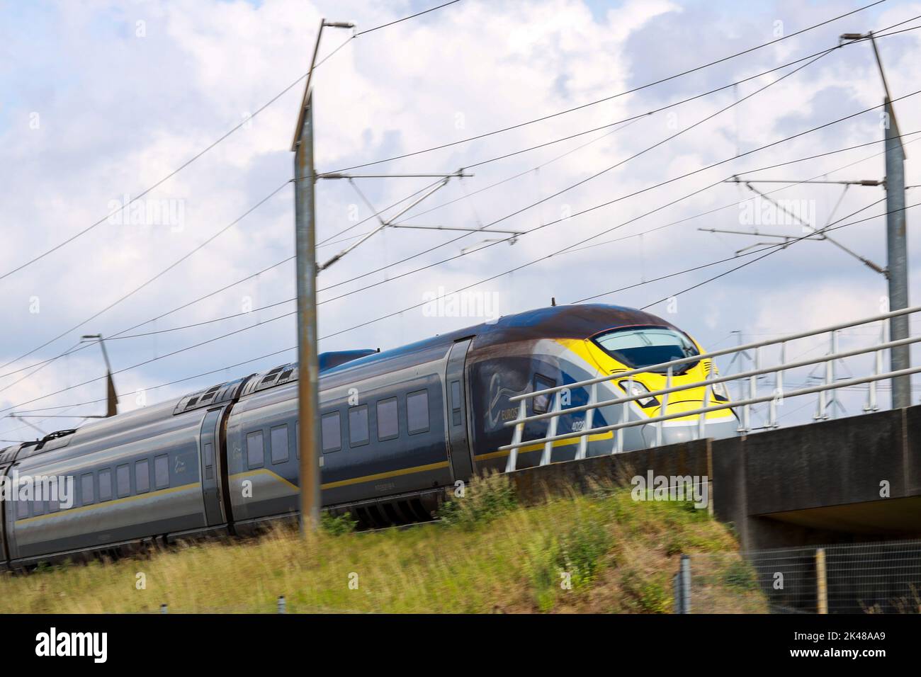 Eurostar international train between Amsterdam and London at Benthuizen ...