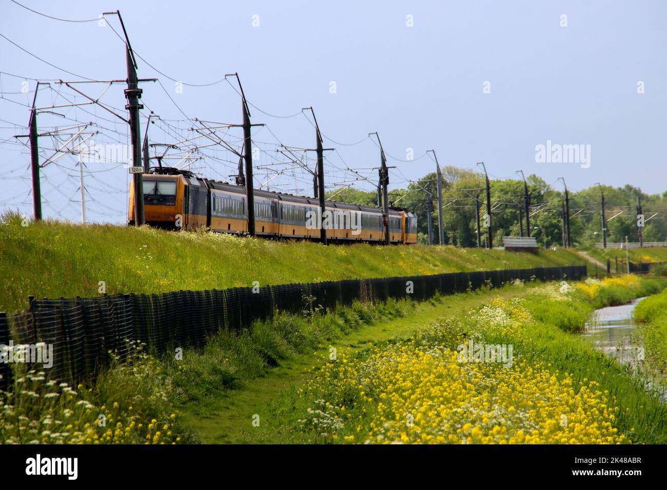 Intercity Direct train between Amsterdam and Rotterdam on track at ...