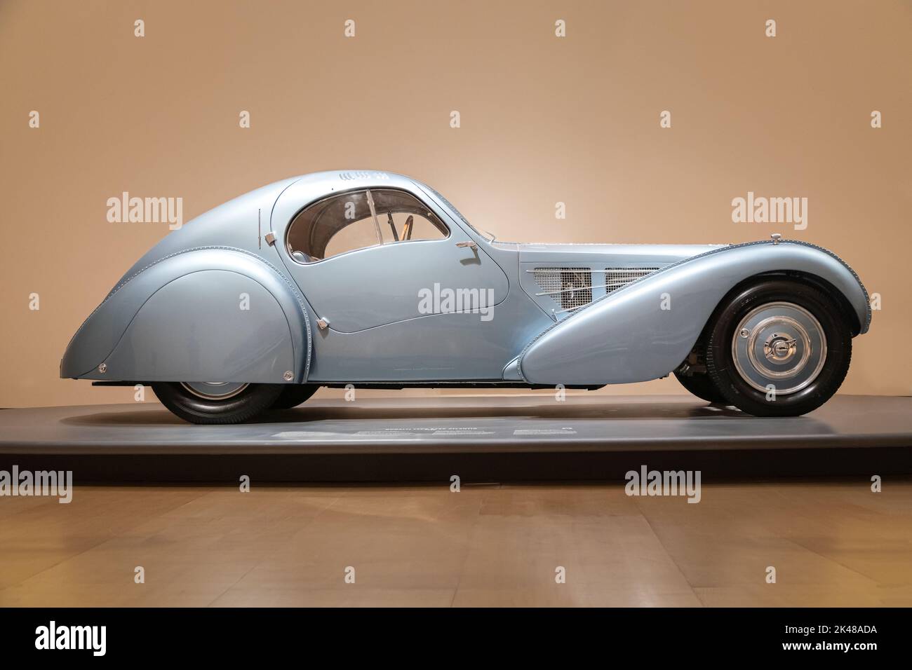 BILBAO, SPAIN-SEPTEMBER 10, 2022: 1936 Bugatti Type 57SC Atlantic (Side ...