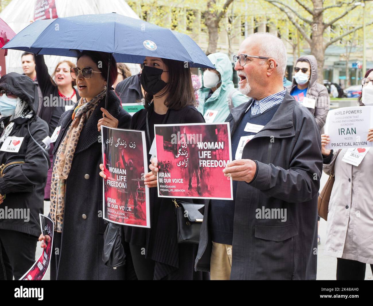 Canberra, Australia. 01st Oct, 2022. Freedom For Iran rally in Canberra ...