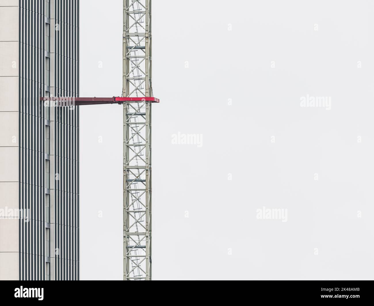 Stairs connected to skyscrape building Stock Photo - Alamy