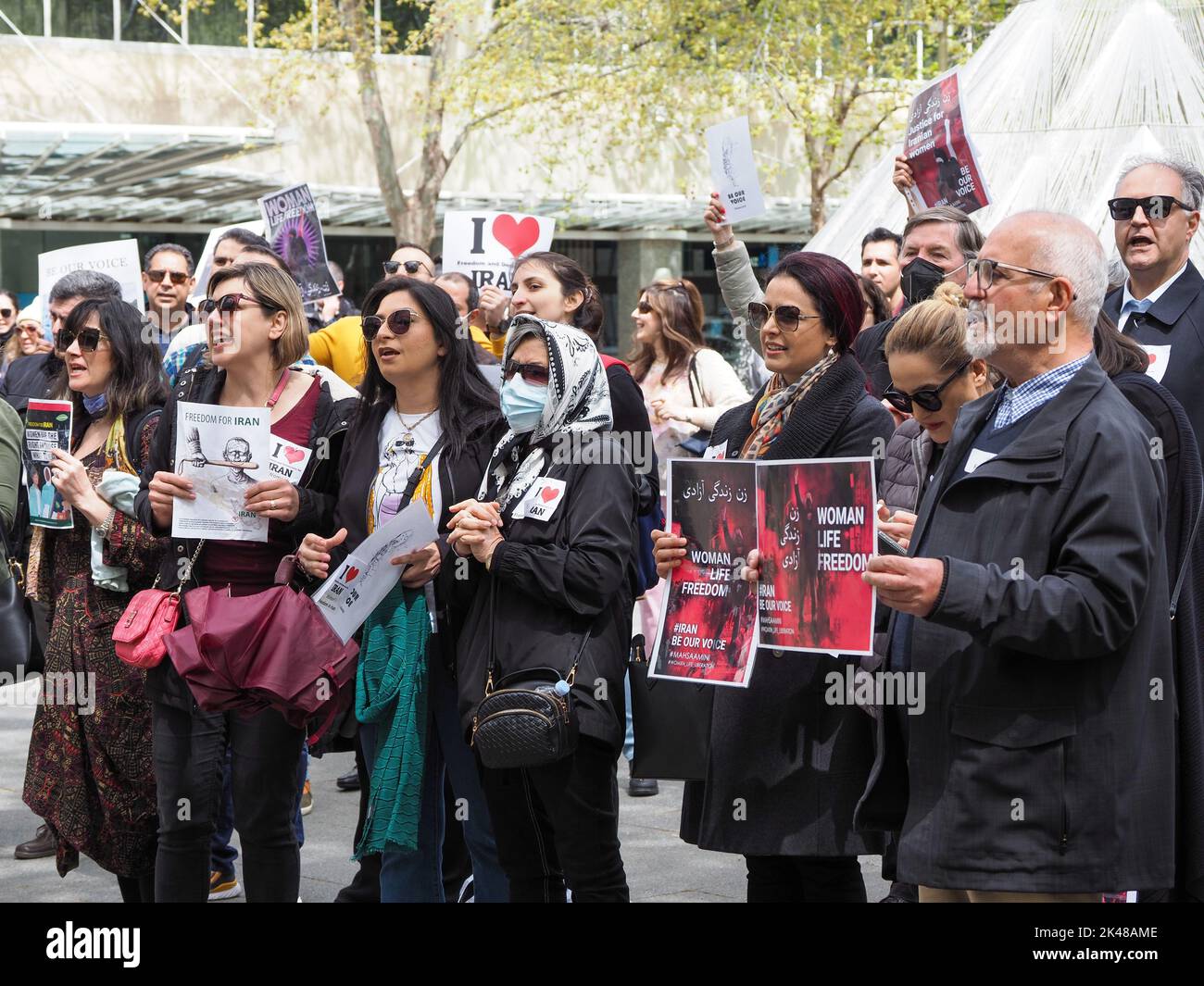 Canberra, Australia. 01st Oct, 2022. Freedom For Iran rally in Canberra ...