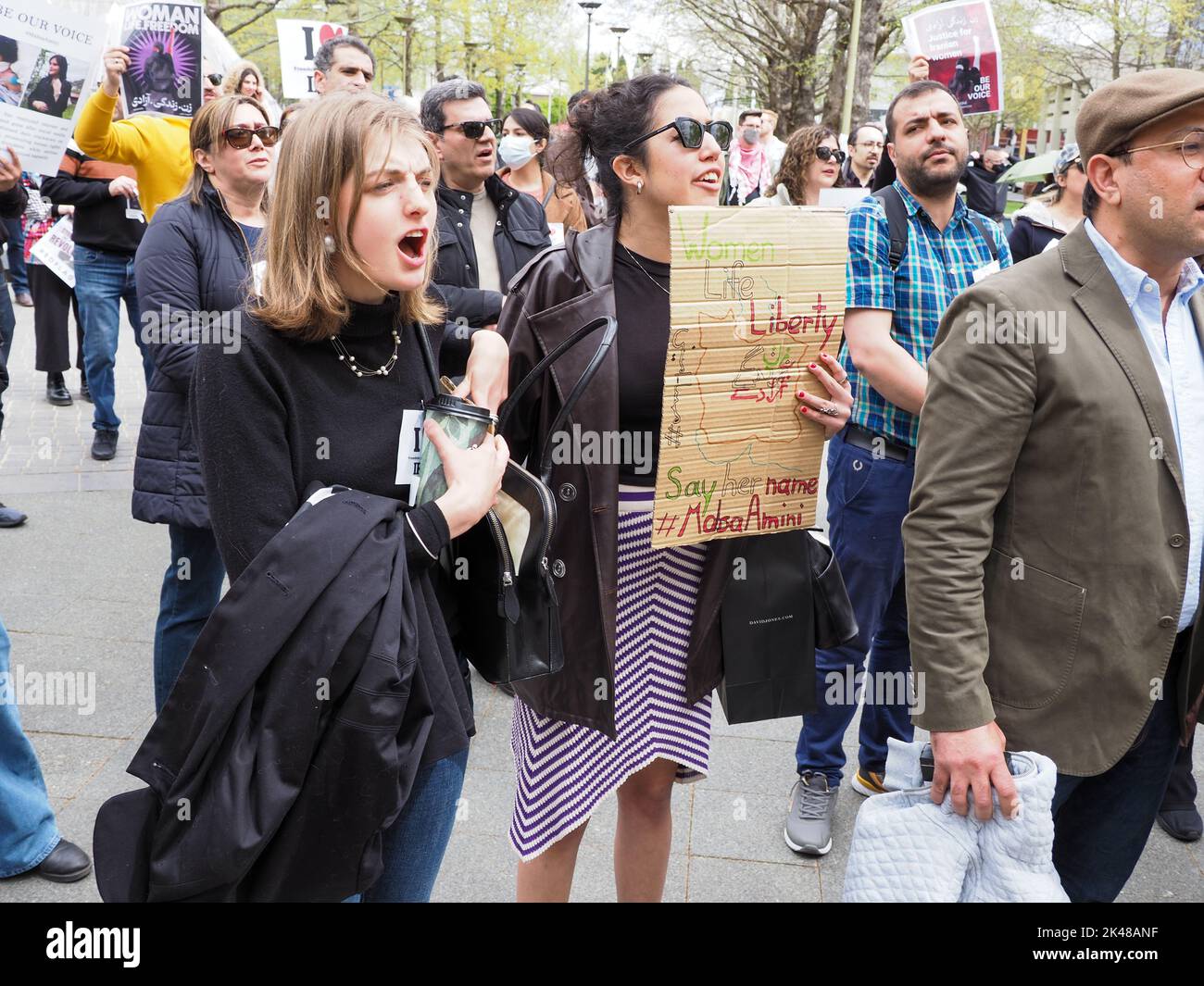 Canberra, Australia. 01st Oct, 2022. Freedom For Iran rally in Canberra ...