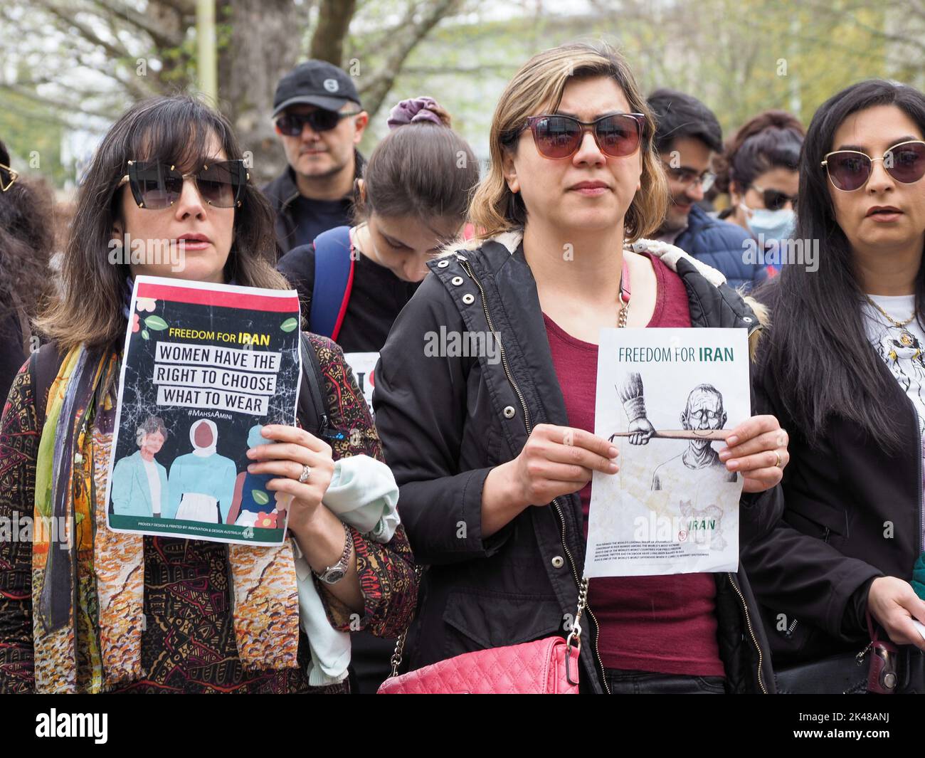 Canberra, Australia. 01st Oct, 2022. Freedom For Iran rally in Canberra ...