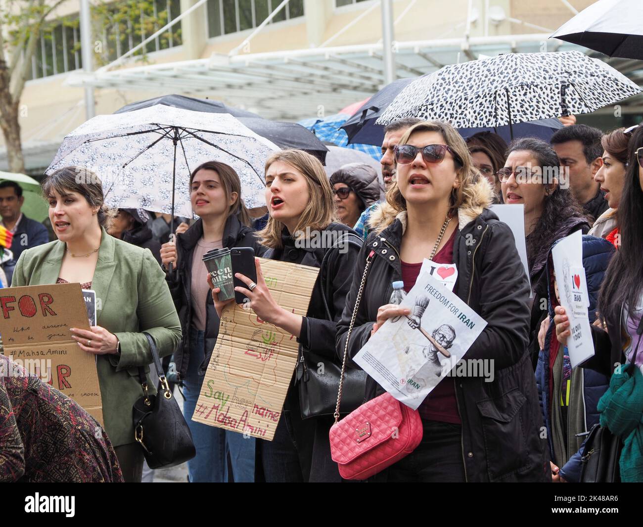 Canberra, Australia. 01st Oct, 2022. Freedom For Iran rally in Canberra ...