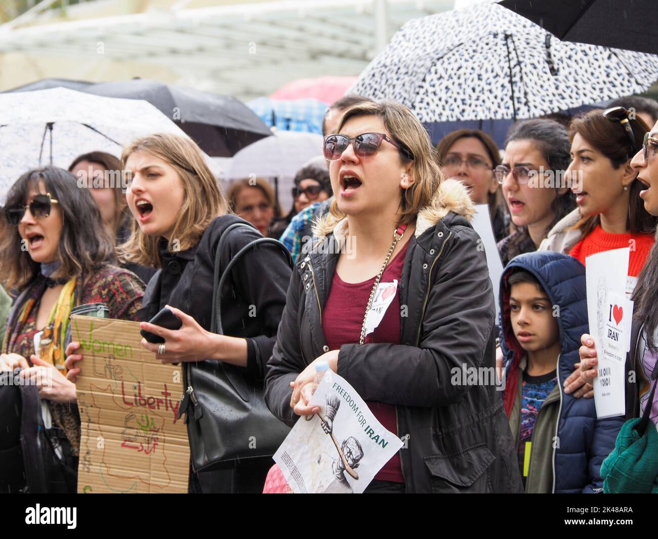 Canberra, Australia. 01st Oct, 2022. Freedom For Iran rally in Canberra ...