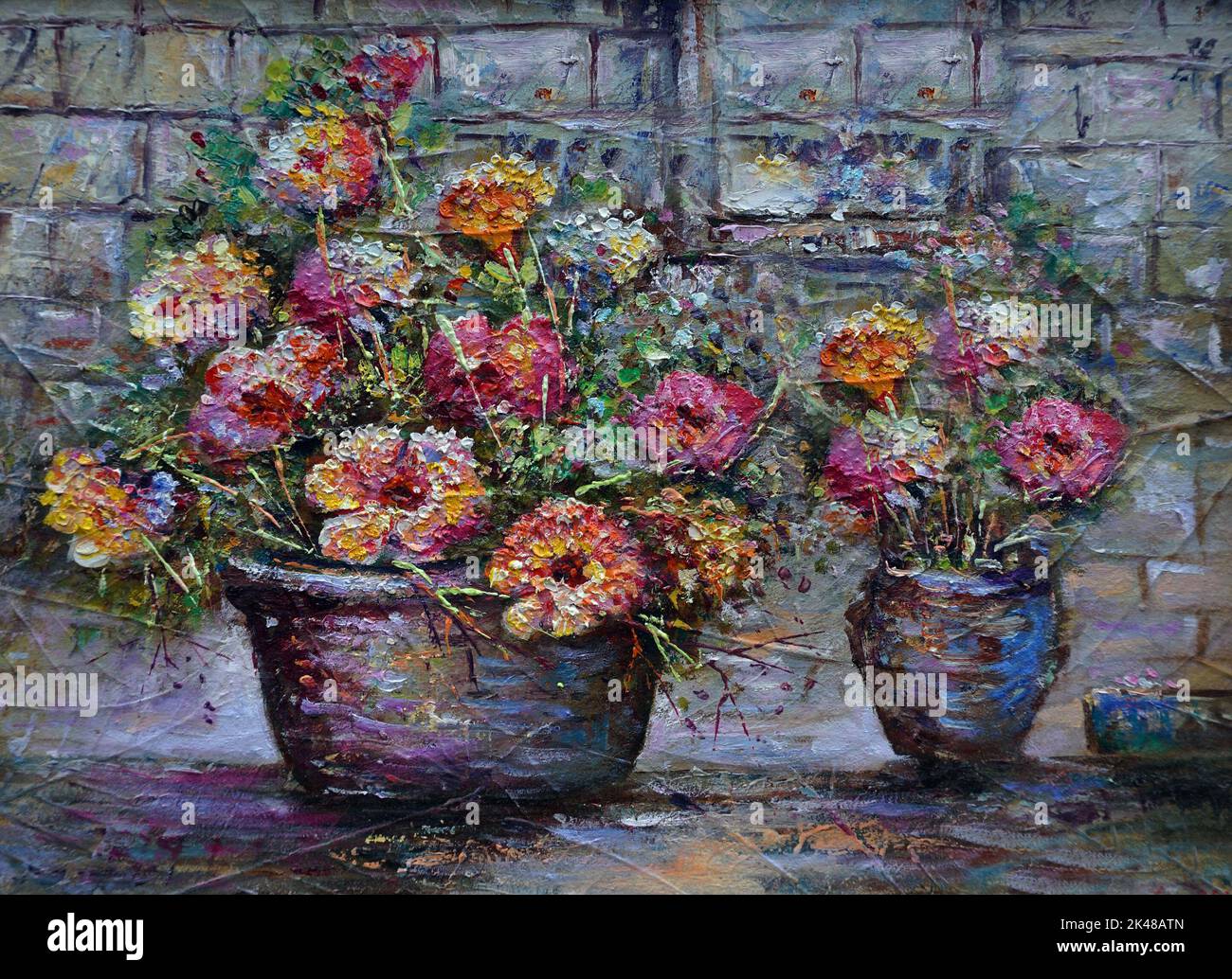 Vintage flower painting hi-res stock photography and images - Alamy