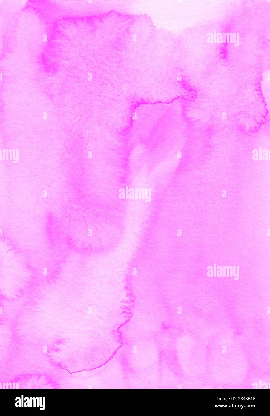 Watercolor bright fuchsia background painting. Watercolour pink texture ...