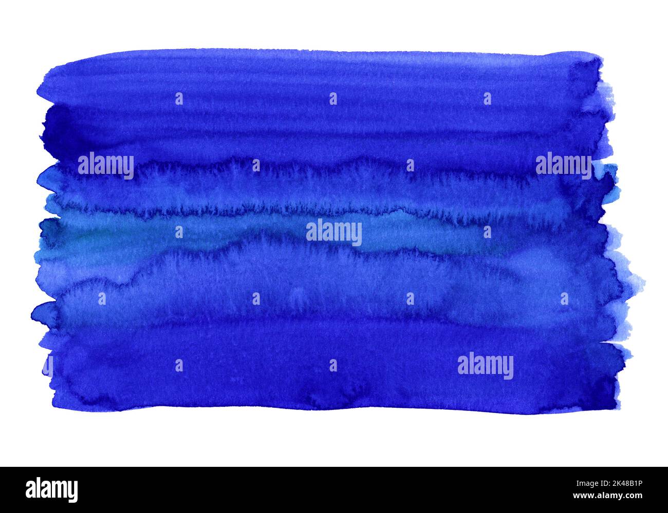 Abstract dark blue watercolor spot on white background. Watercolour ...