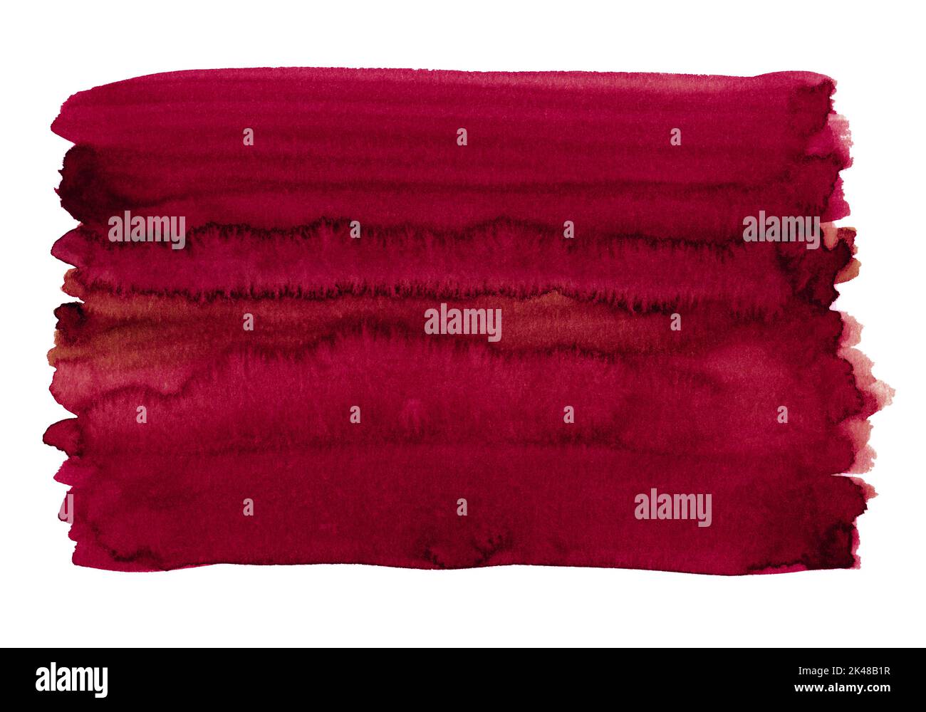 Abstract red watercolor spot on white background. Watercolour burgundy ...