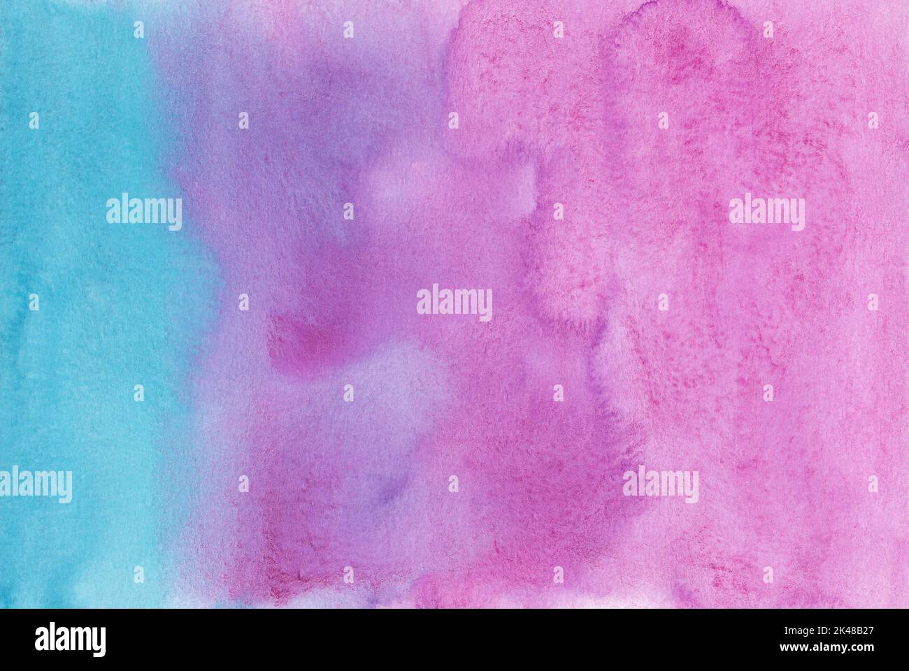 Watercolor deep pink, purple and blue ombre background texture. Stains ...