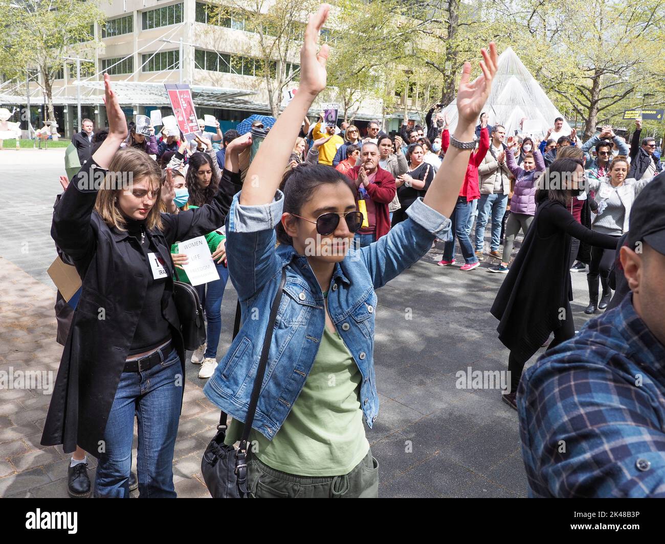 Canberra, Australia. 01st Oct, 2022. Freedom For Iran rally in Canberra ...