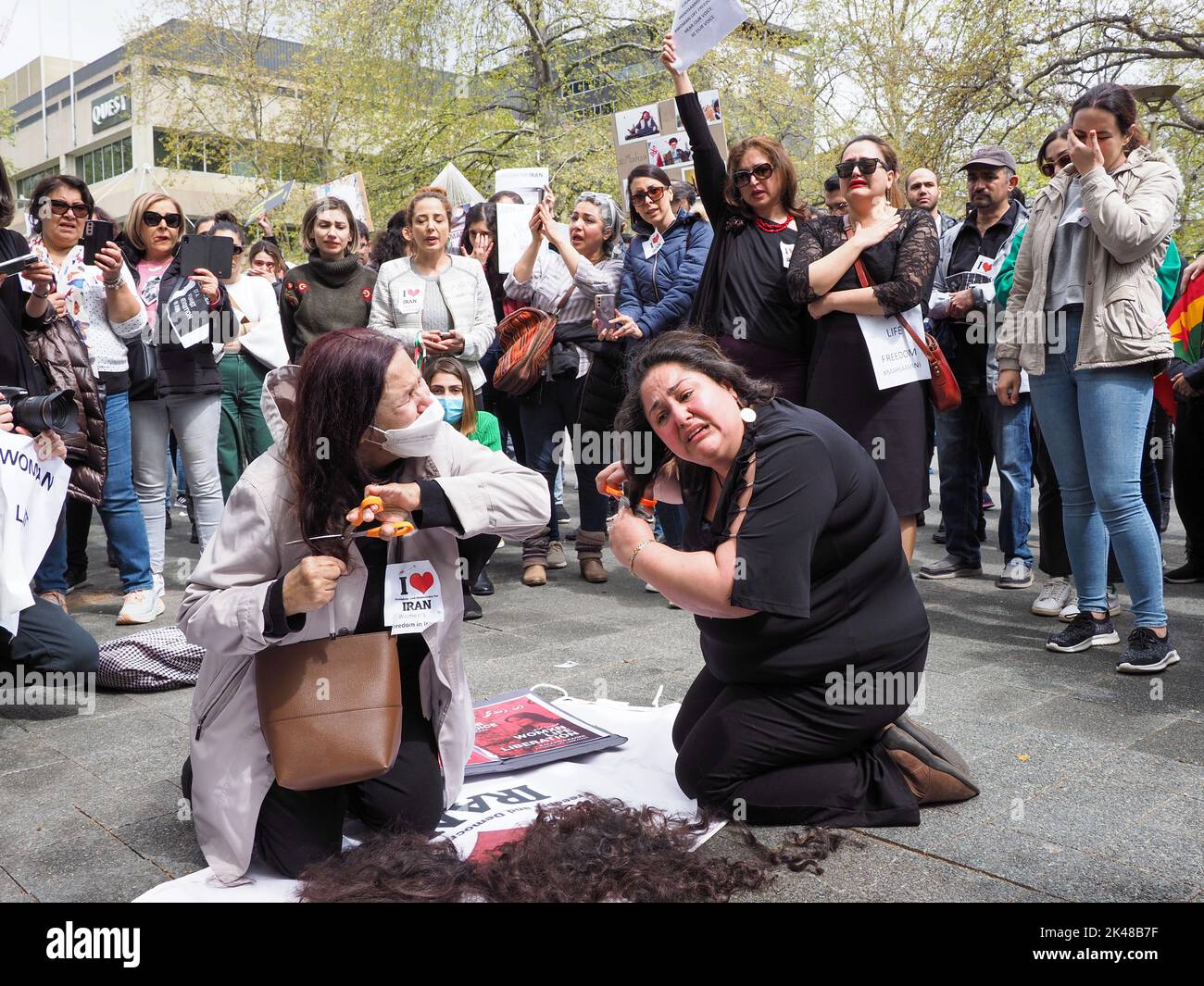 Canberra, Australia. 01st Oct, 2022. Freedom For Iran rally in Canberra ...