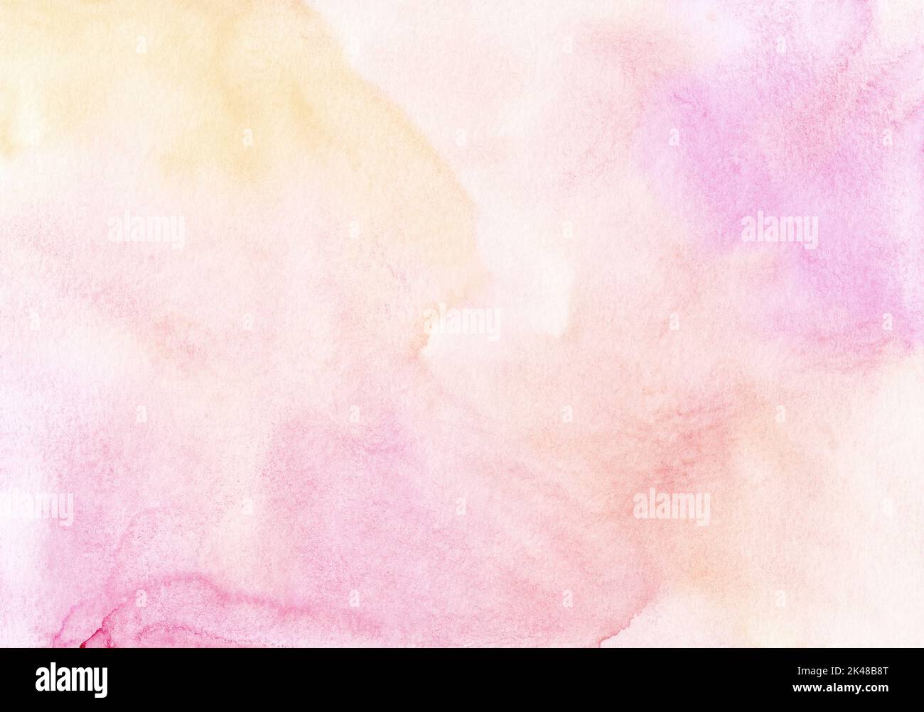 Abstract pastel yellow and pink watercolor background texture, hand ...