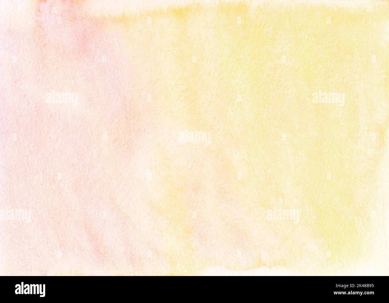 Watercolor pastel yellow and orange gradient background texture. Light ...