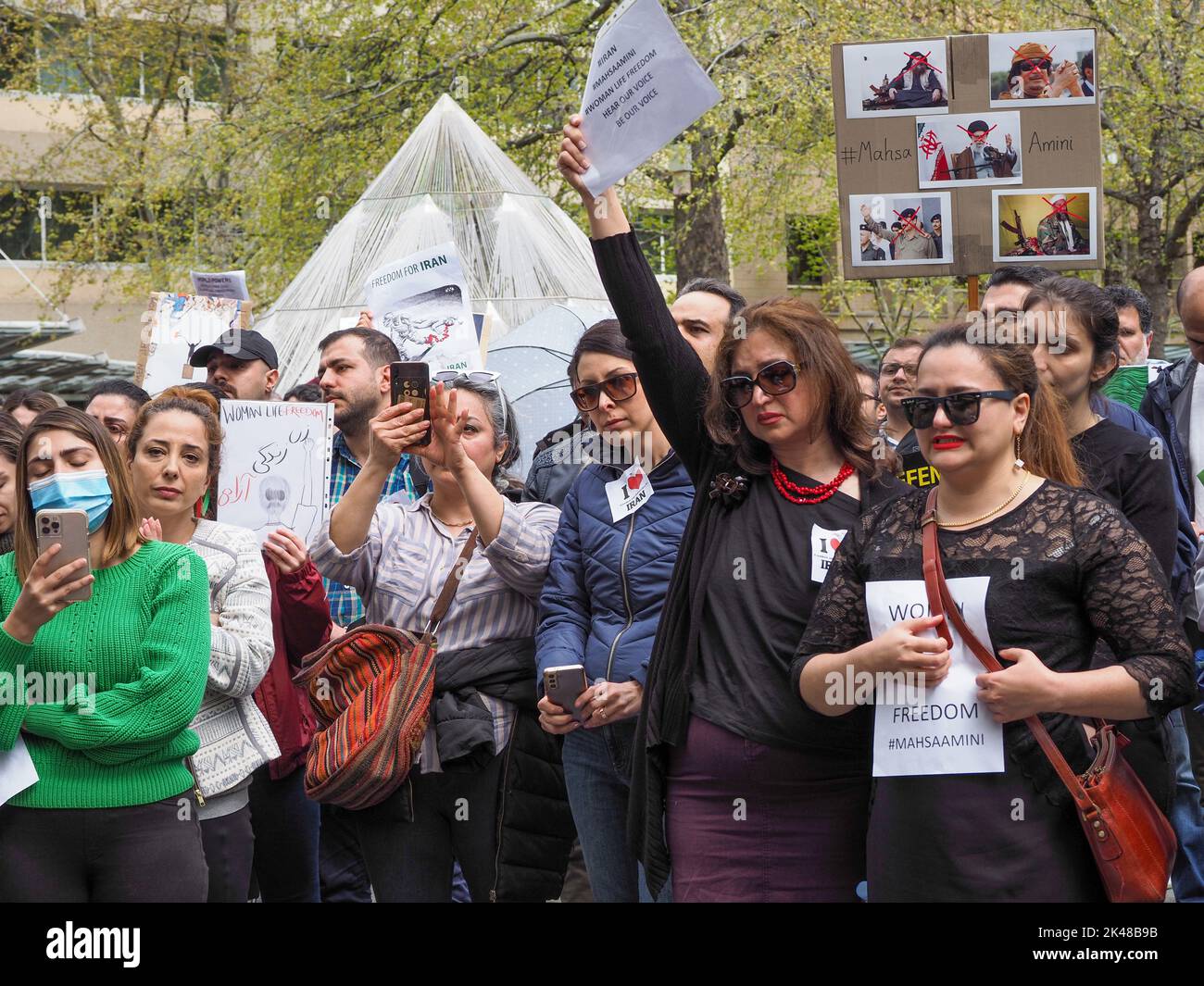 Canberra, Australia. 01st Oct, 2022. Freedom For Iran rally in Canberra ...