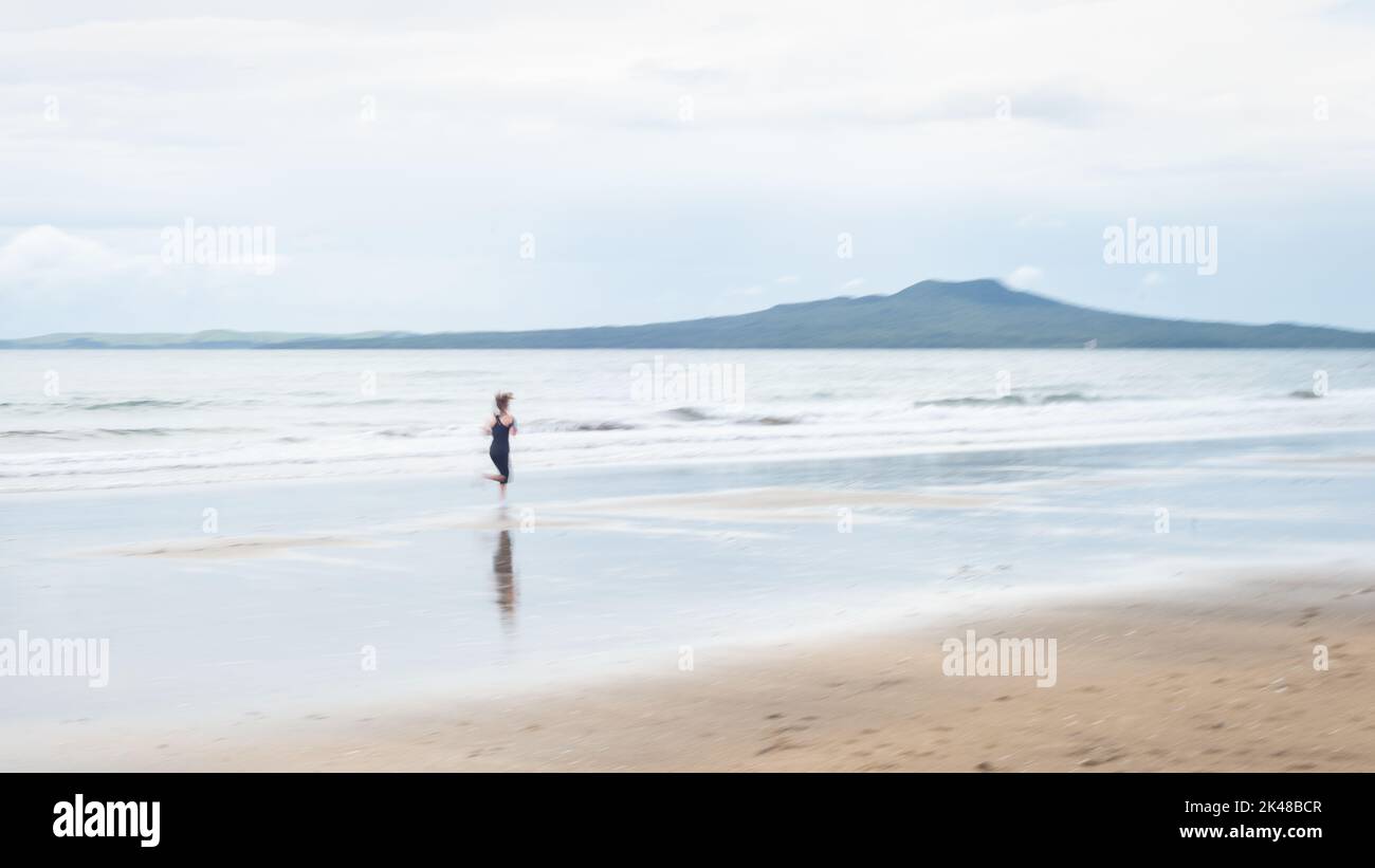 Black beach woman taken hi-res stock photography and images - Alamy