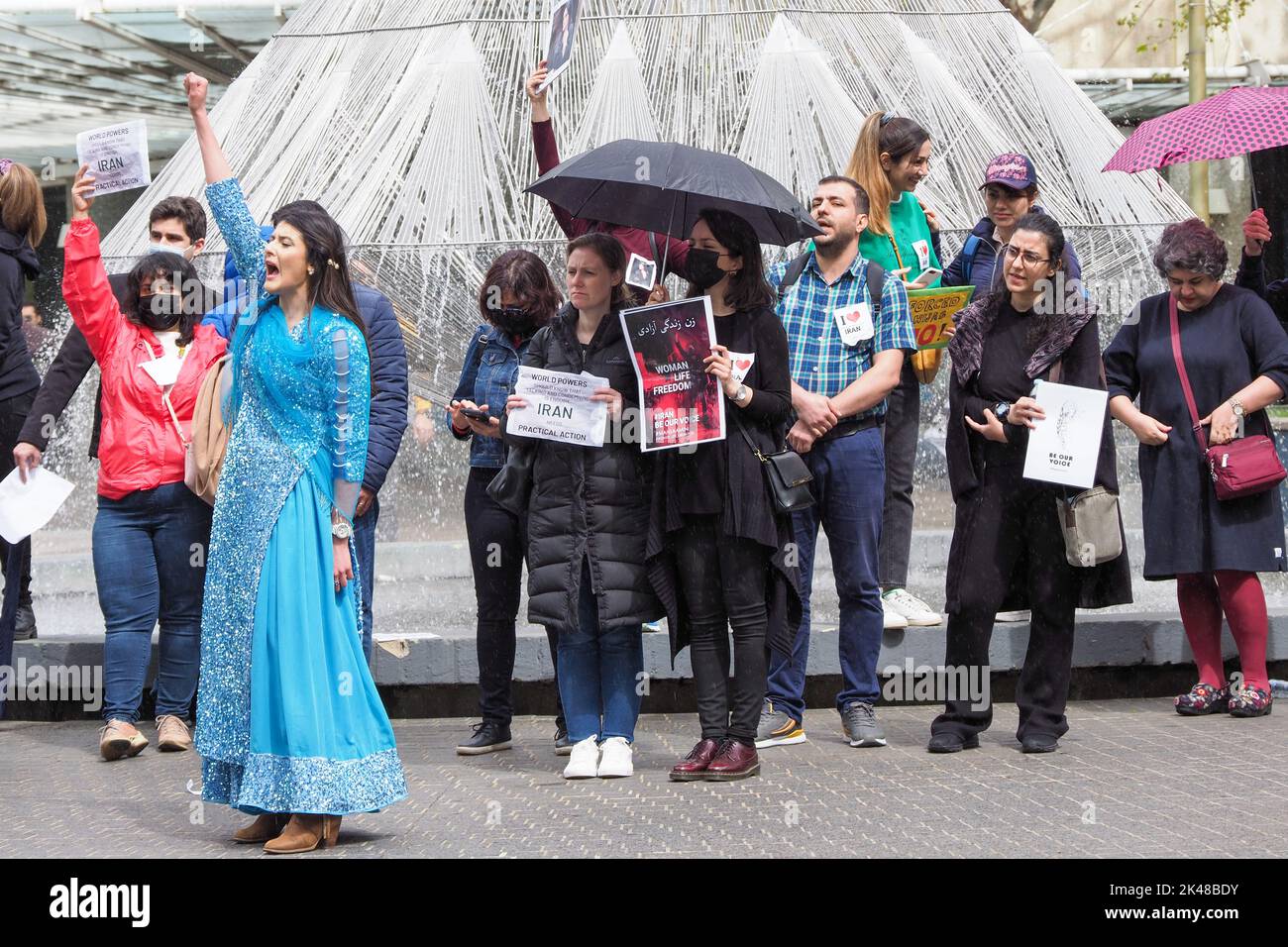 Canberra, Australia. 01st Oct, 2022. Freedom For Iran rally in Canberra ...