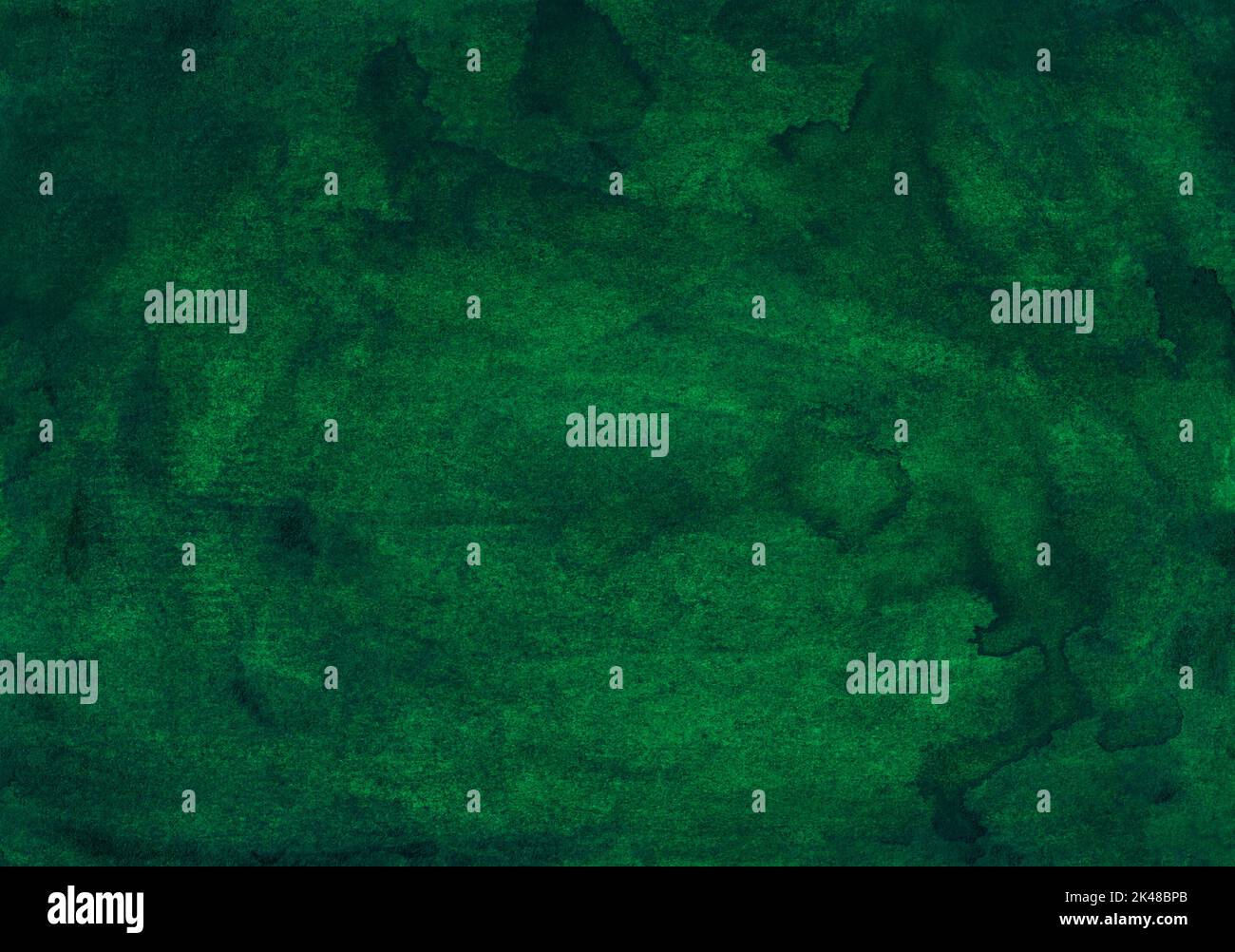 Watercolor dark green background painting. Aquarelle deep forest green ...