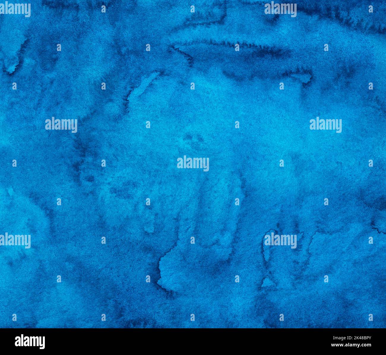 Watercolor deep blue liquid background painting texture. Hand painted ...